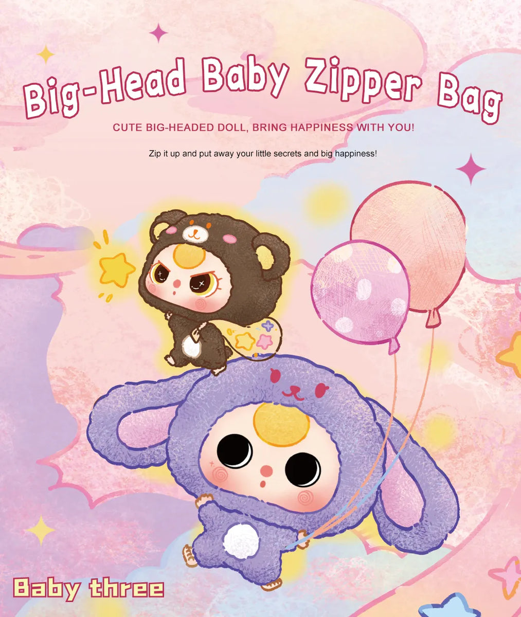 UCC Dist. Baby Three - Big Head Baby Zipper Bag Plush Blind Box – Rhen ...