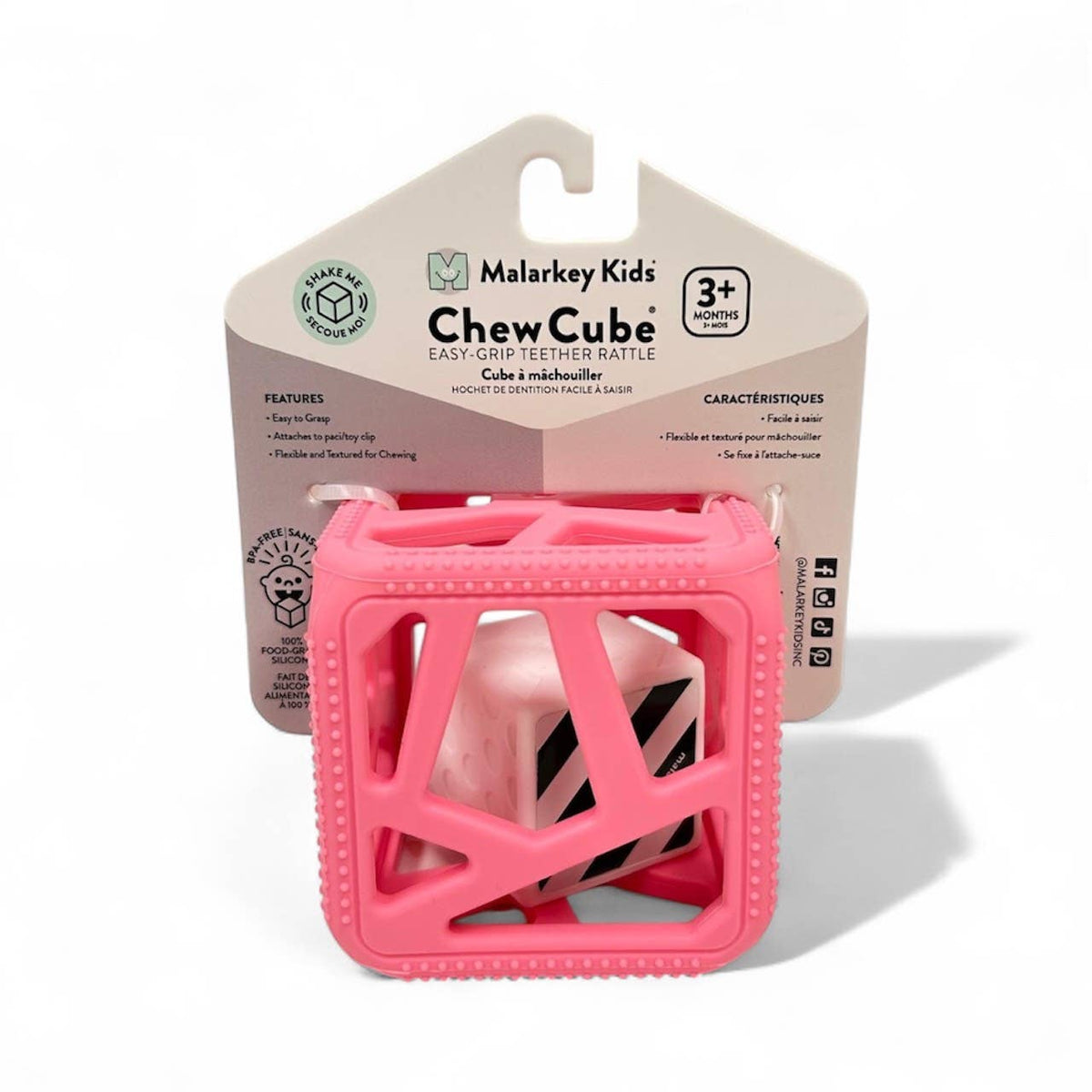 Malarkey Kids: Chew Cube - Neon Pink – Rhen's Nest Toy Shop