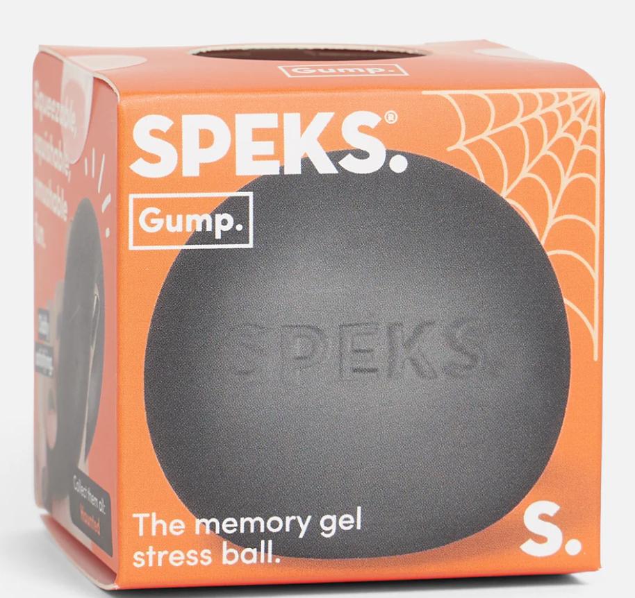 Speks: Gump Memory Gel Stress Ball - Spooky Black – Rhen's Nest Toy Shop