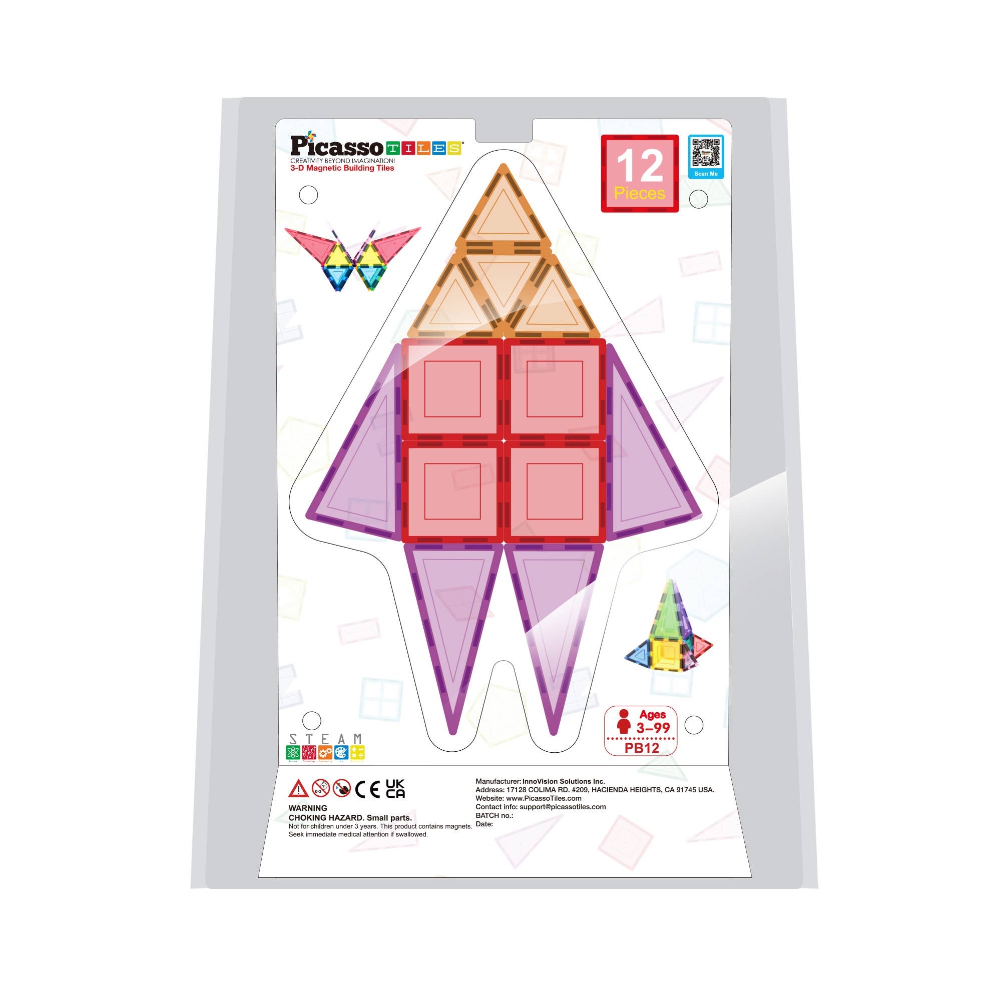 PicassoTiles: 12pc Magnetic Tile Building Set – Rhen's Nest Toy Shop